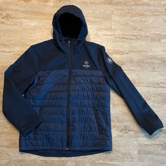 Hurley | Jackets & Coats | Nwt Hurley Mens 3 Layer Hooded Windbreaker ...